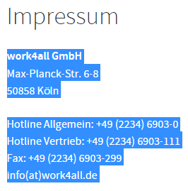 work4all Help-Center
